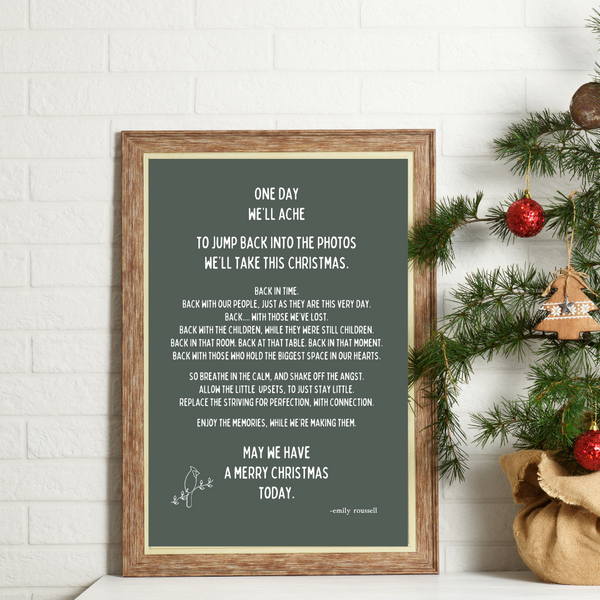 "One Day" Green Version - Christmas Poem - You Are Loved
