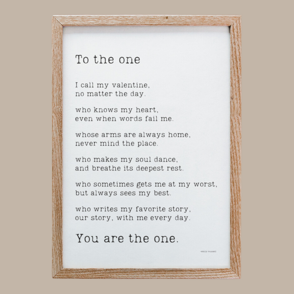 "The One" Poem - Digital Download Simple Text Version - You Are Loved