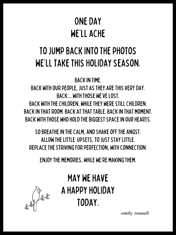 "One Day" Holiday Poem - You Are Loved